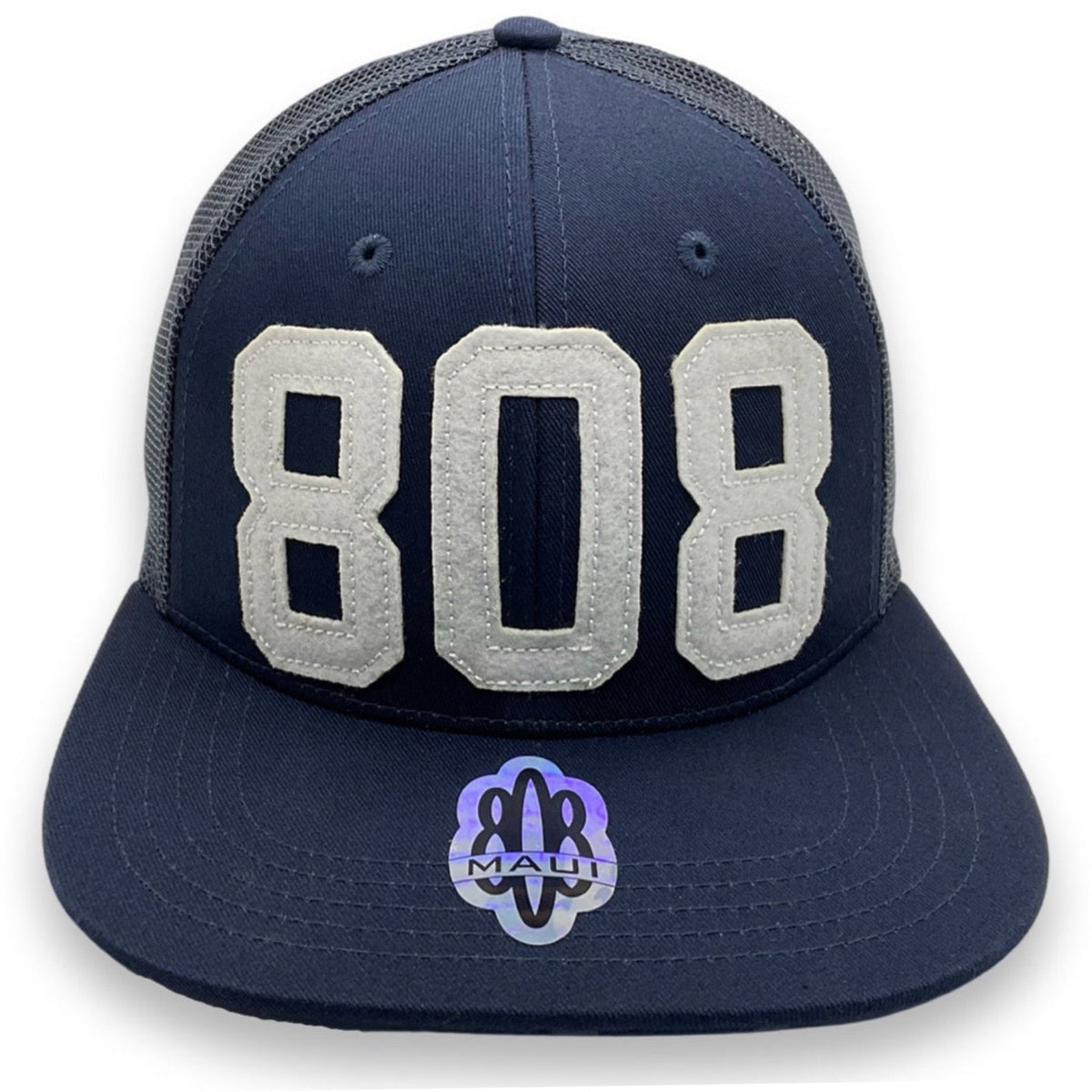 808 Applique Trucker Flatbill Hat – 808 Clothing Co Maui