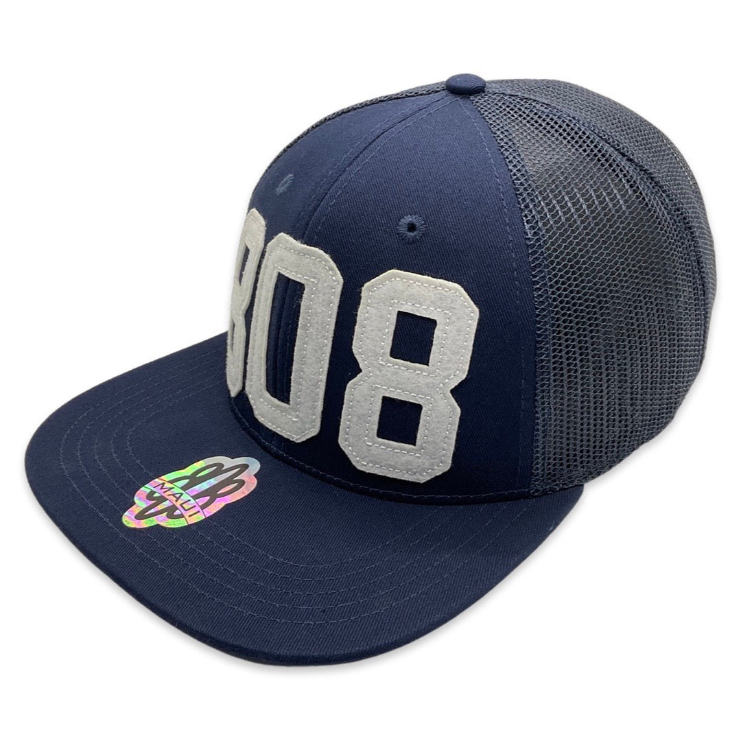 808 Applique Trucker Flatbill Hat – 808 Clothing Co Maui