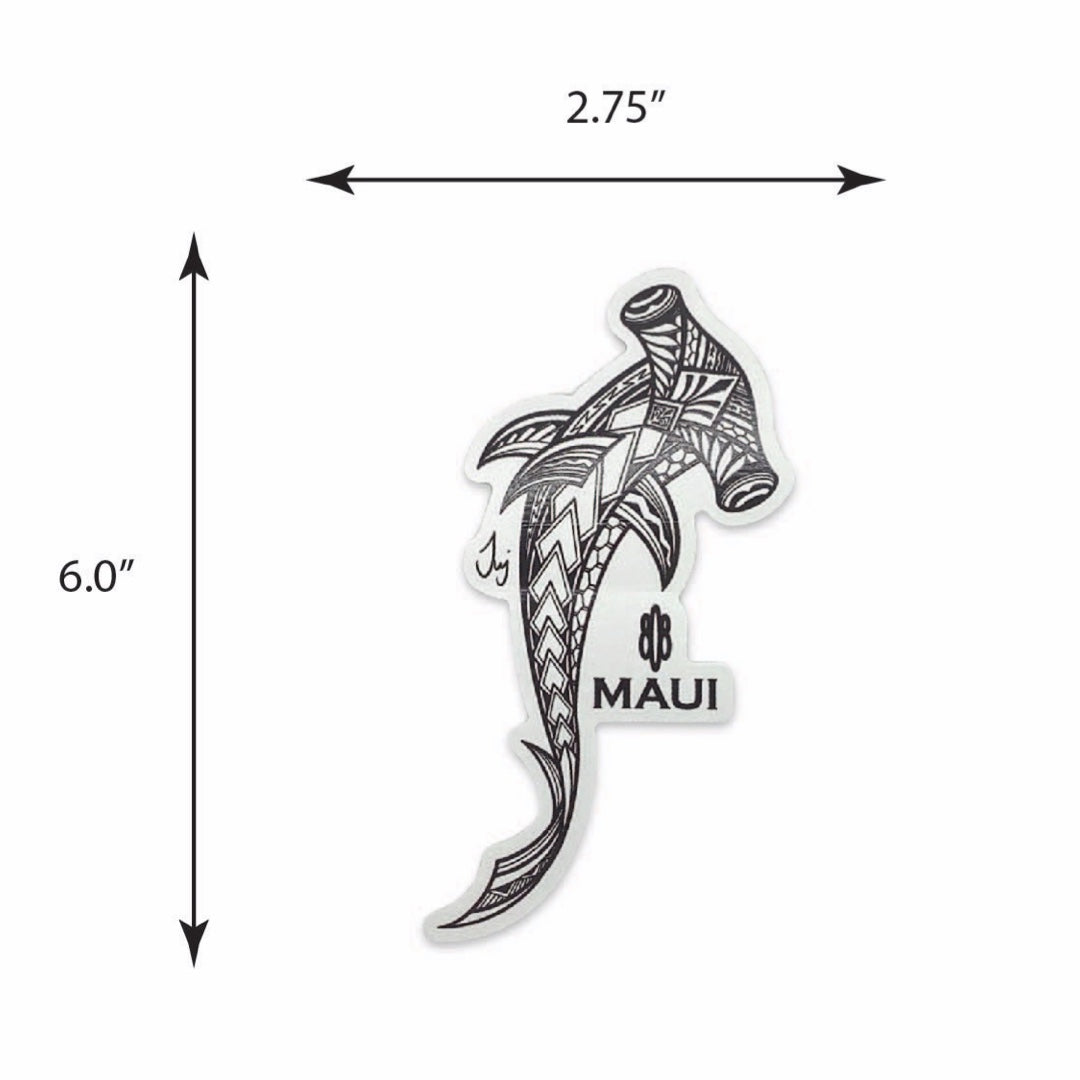 Tribal Hammerhead2 Sticker – 808 Clothing Co Maui